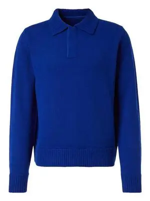 Sacai Wool Polo Sweater - Blue