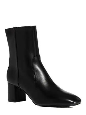 STUART WEITZMAN Miranda Zip Bootie 60 - Black Leather