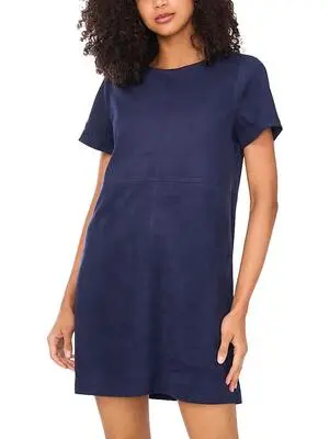 Vince Camuto Paneled Shift Mini Dress - Classic Navy