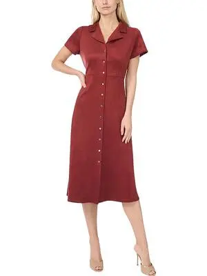 VINCE CAMUTO Tie Back Button-Down Midi Dress
