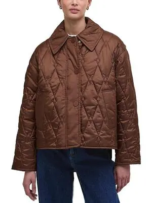Barbour Bernadette Quilted Jacket - Vicuna/hessian Tartan