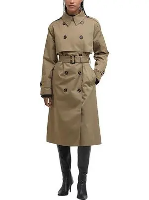 Barbour Aoife Trench Coat - Military Brown Stripe