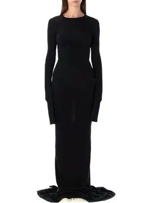 Rick Owens Edfu Cotton Jersey Gown - Black