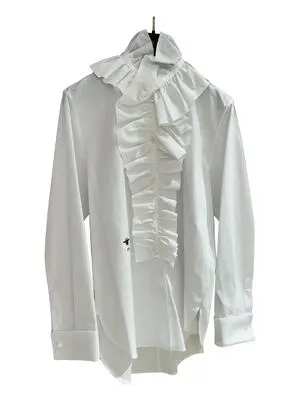 Dior Sleeveless Ruffle Blouse - White