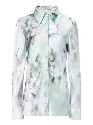 ALBERTA FERRETTI Floral-Print Collared Blouse
