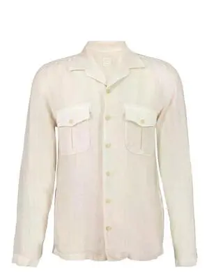 120% Lino Pocket Long-sleeve Shirt - Neutrals