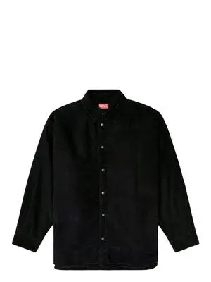 DIESEL® Corduroy Long-sleeve Shirt - Black