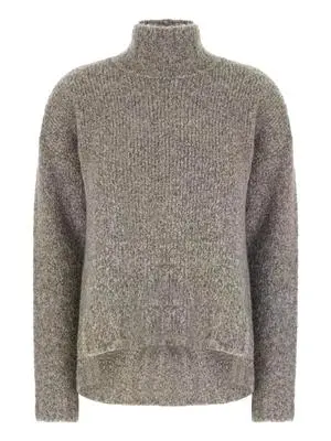 Giorgio Armani High-neck Textured Sweater - Gry
