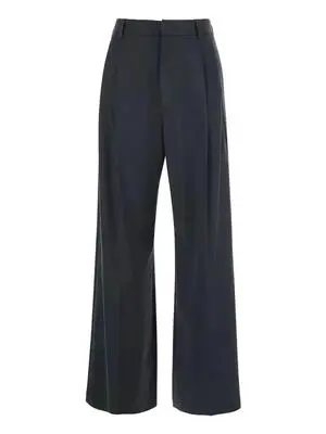TELA Pleated Wide-leg Trousers - Grey