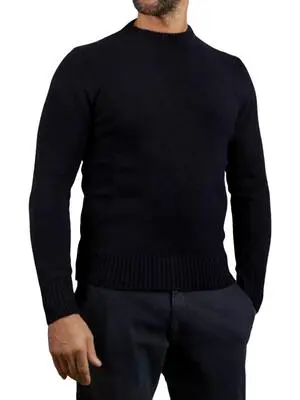 SONRISA Wool-blend Crew-neck Sweater - Black