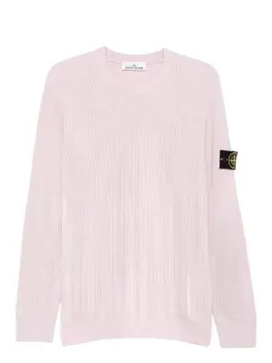 Stone Island Ribbed Crew-neck Sweater - Pink