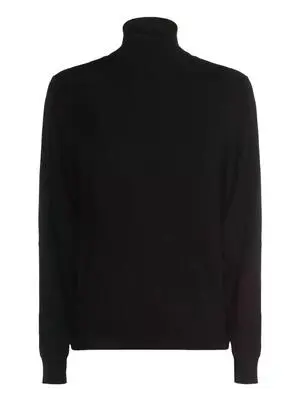 Malo Cashmere Turtleneck Sweater - Black