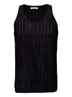 Commas Pointelle Knit Tank Black