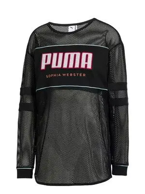 PUMA Mesh-Panel Long-Sleeve Top
