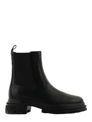 Hogan Leather Chelsea Boots - Black