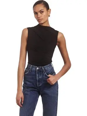 NINETY PERCENT Lui Top In Micromodal - Black