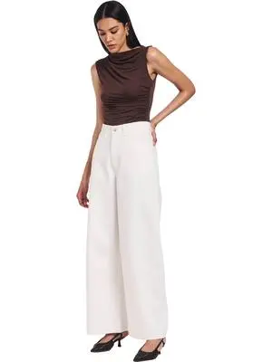 NINETY PERCENT Sofia Barrel Leg Jean - Chalk