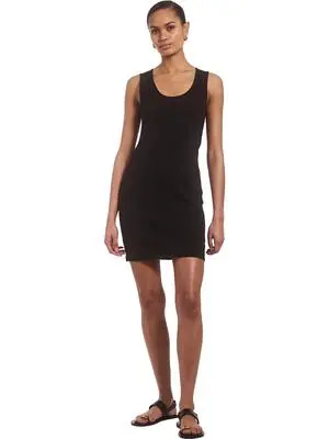 NINETY PERCENT Rib Tank Dress In Organic Cotton - Black