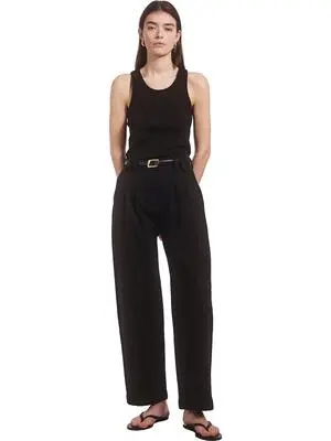 NINETY PERCENT Organic Cotton Denim Trousers - Black