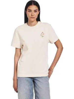 NINETY PERCENT Earth Day Organic Cotton T-shirt - Cream