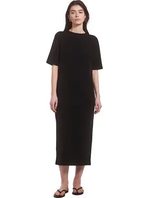 NINETY PERCENT T-shirt Midi Dress - Black