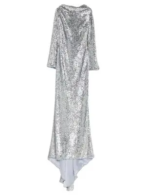 Giuseppe Di Morabito Sequined Asymmetric Evening Dress - Silver