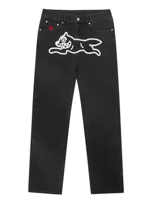 ICECREAM Running Dog Straight Leg Jeans - Black