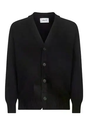 D4.0 V-neck Wool Cardigan - Black