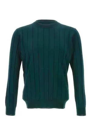KANGRA Ribbed Crew-neck Sweater - Green