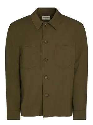 Officine Générale Hendrick Wool Overshirt - Army Green