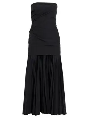 A.L.C. Austin Strapless Pleated Woven Midi Dress - Black
