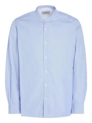 Officine Générale Gaston Striped Cottonpoplin Shirt - Blue