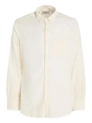 Officine Générale Lipp Cotton And Lyocellblend Corduroy Shirt - Ecru