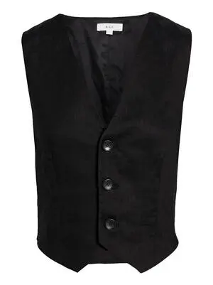 A.L.C. Maxwell Linen Vest - Black