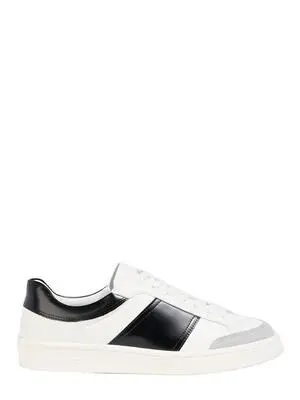 SANDRO Leather And Suede Sneakers