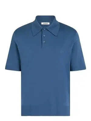 Sandro Cotton Polo Shirt - Slate Blue