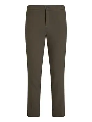 Sandro Slim-fit Woven Trousers - Grey Green