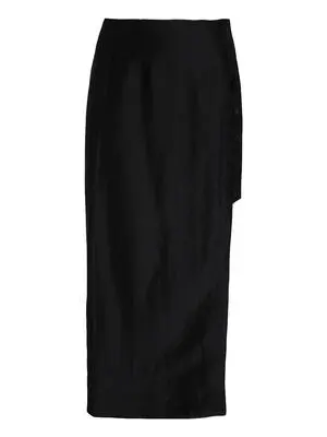 Sandro Shantung Midi Skirt - Black