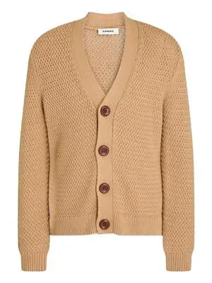 Sandro Cotton Cardigan - Camel