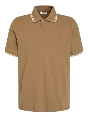 Sandro Cottonpiqué Polo Shirt - Light Brown