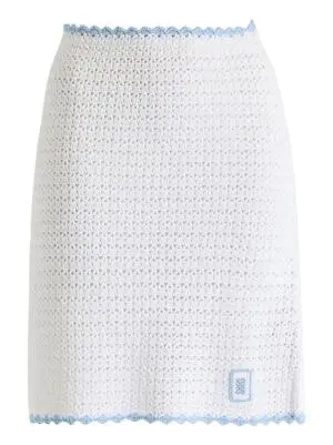 Sandro Crochet-knit Mini Skirt - White