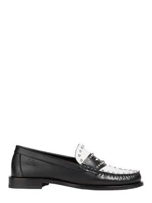 Sandro Embellished Leather Loafers - Black