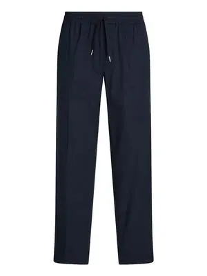 Sandro Tapered Cotton-blend Twill Pants - Navy