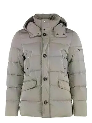 MOORER Hooded Quilted Jacket - Neutrals