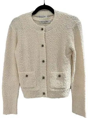 Dior Knit Cardigan - White