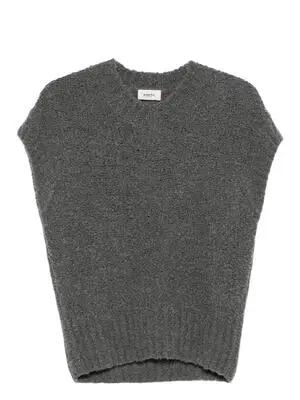 Barena Venezia V-neck Wool Vest - Grey