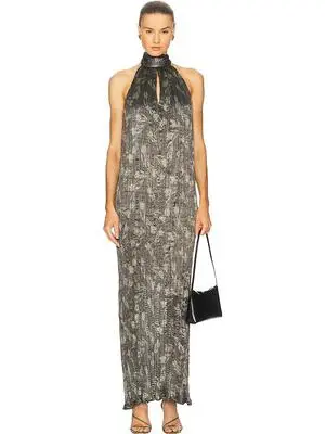 SABINA MUSAYEV London Dress - Dark Olive Print
