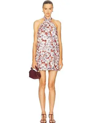 Posse Luna Halter Mini Dress - Lily Garden