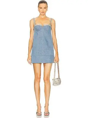 Retrofete Elin Denim Mini Dress - Crystal Mix