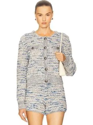 GESTUZ Cannie Cardigan - Blue & White Mix